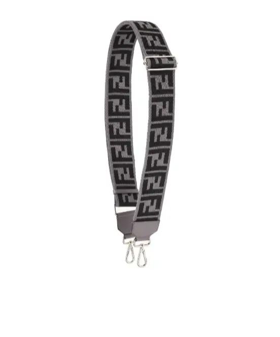 Fendi Gray Ribbon Shoulder Strap - Grey