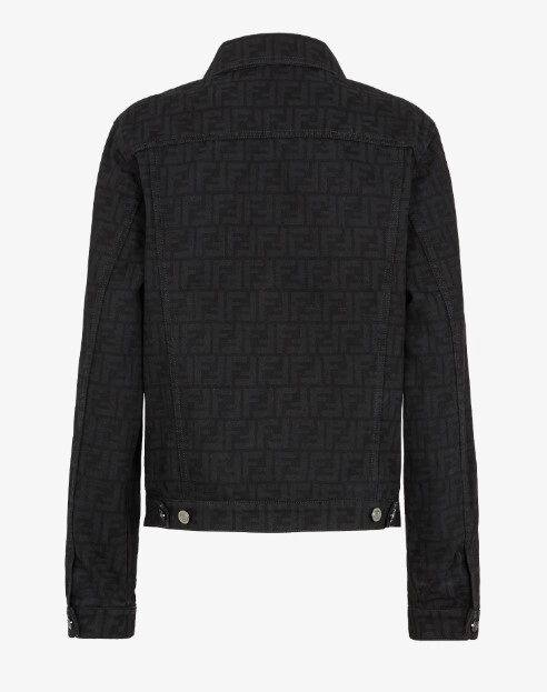 Fendi Logo Detailed Denim Jacket
