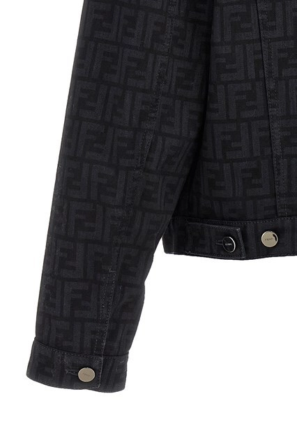 Fendi Logo Detailed Denim Jacket