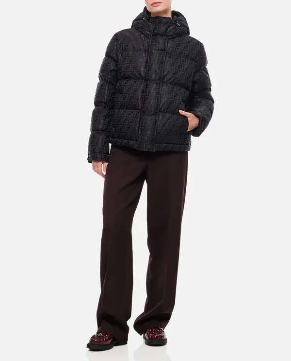 Fendi Ff Jacquard Hooded Jacket