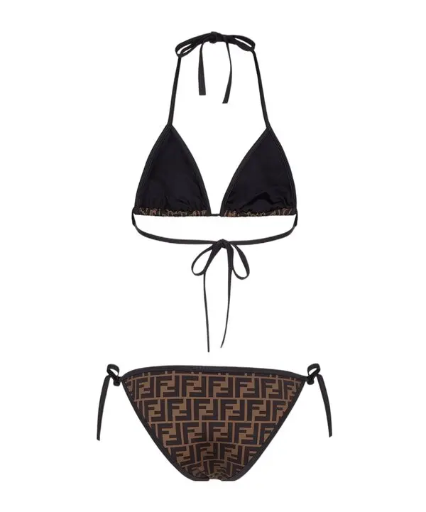 Fendi Monogram Printed Two-piece Bikini Set