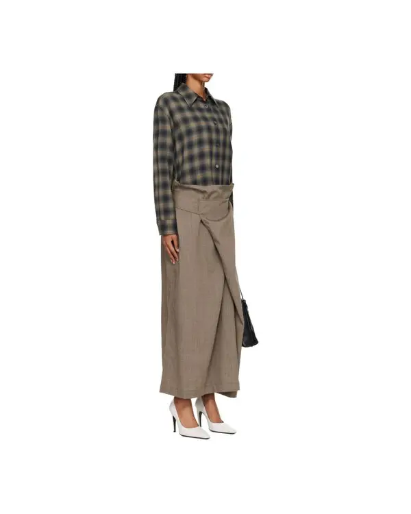 Our Legacy Twisted Check Shirt Dress
