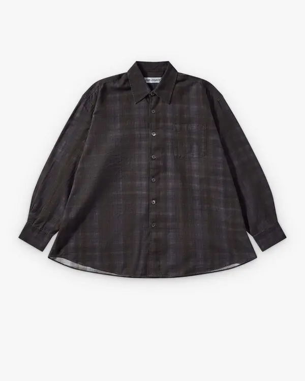 Our Legacy Borrowed Check-print Shirt - Black