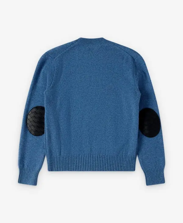 Bottega Veneta Intrecciato Elbow-patch Crewneck Sweater