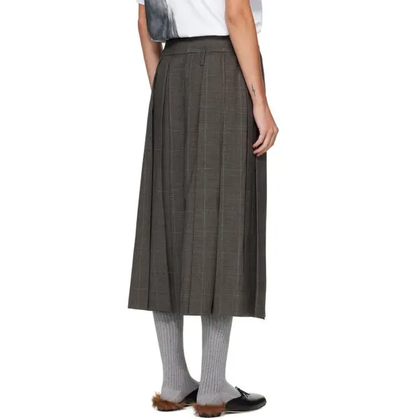Simone Rocha Prince Of Wales Check Pleated Skirt