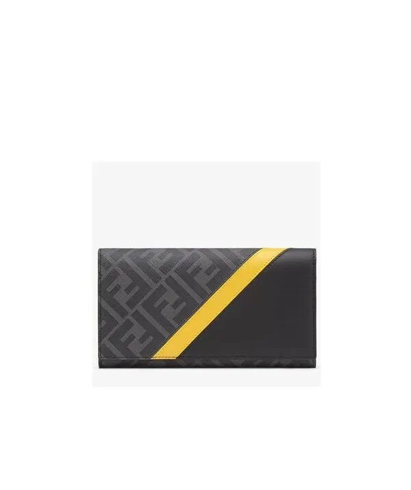 Fendi Grey Fabric Wallet