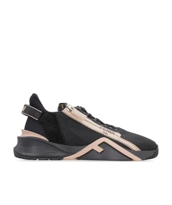 Fendi Flow Lace-up Sneakers - Black