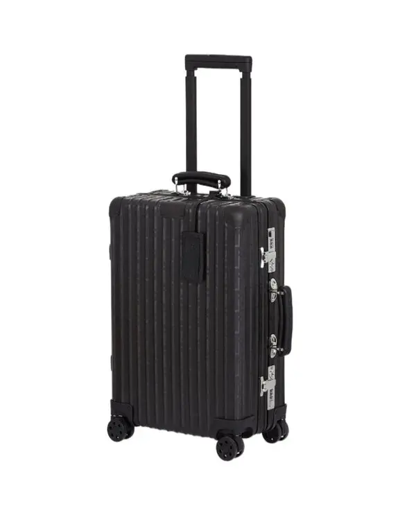 Fendi Aluminum Trolley Case With Leather Details
