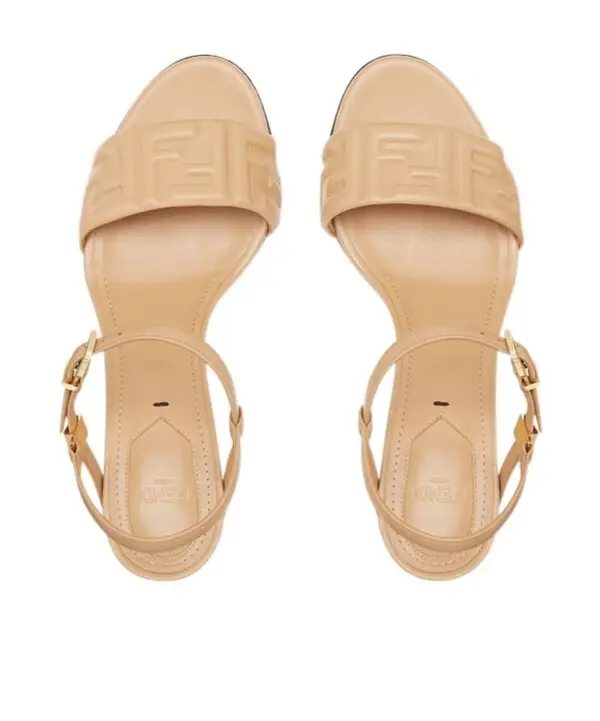 Fendi Delfina Ff Embossed Sandals