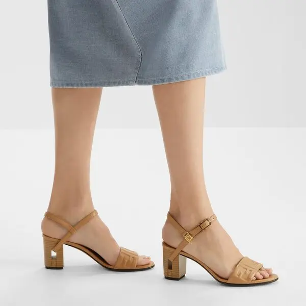 Fendi Delfina Ff Embossed Sandals