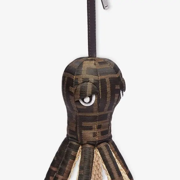 Fendi Raffia And Jacquard Octopus Charm