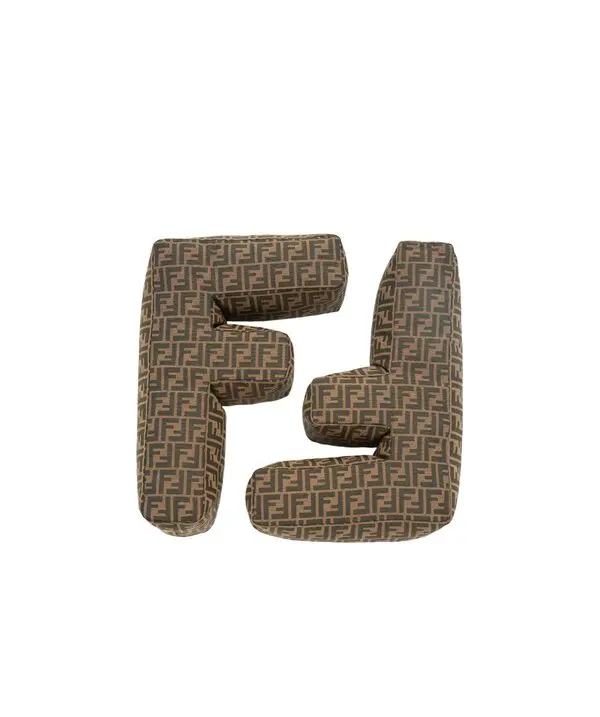 Fendi Jacquard Fabric Set Of Ff Cushions