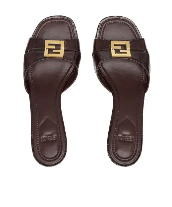 Fendi Eel Leather Medium-heeled Sandals