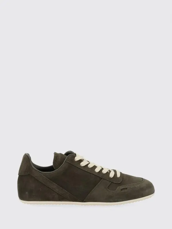 Rick Owens Suede Low Top Trainers With Rubber Sole
