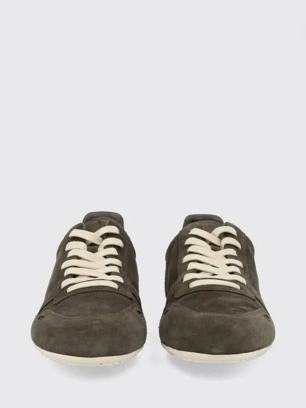 Rick Owens Suede Low Top Trainers With Rubber Sole