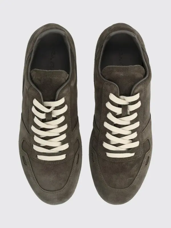 Rick Owens Suede Low Top Trainers With Rubber Sole
