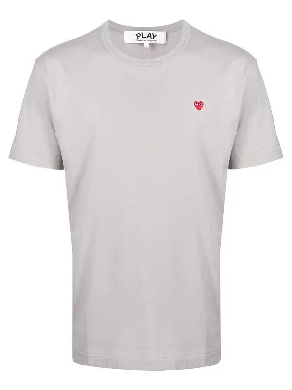 Play Comme Des Garcon Small Red Heart T-shirt In Cotton