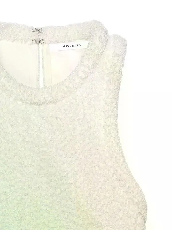 Givenchy Cropped Top In Knit With Embroidered Pearls