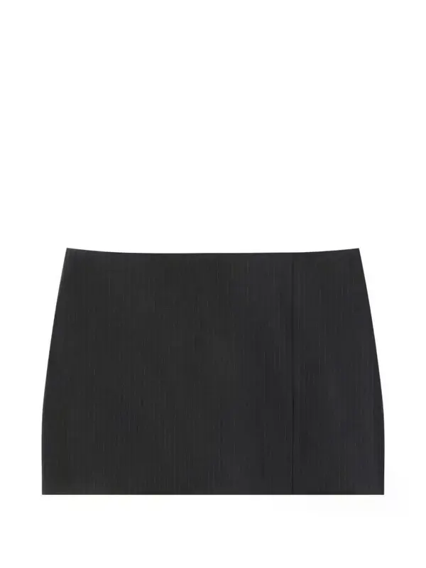 Givenchy Mini Striped Skirt In Wool - Grey