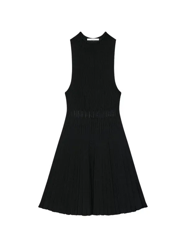 Givenchy Mini Dress In Knit With Sheer Details - Black