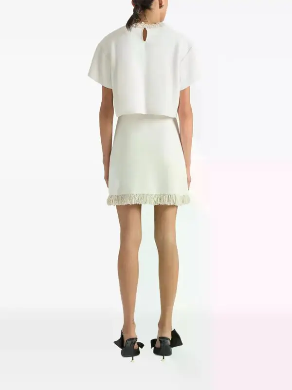 Givenchy Mini Skirt In Knit With Embroidered Pearls