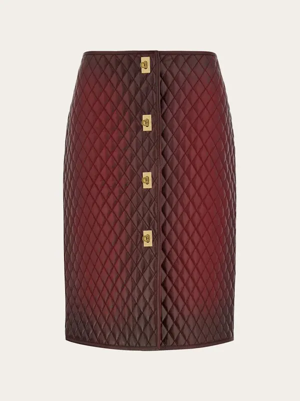 FERRAGAMO Quilted Nappa Skirt