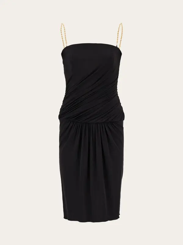 FERRAGAMO Tube Dress With Chain Strap Detail