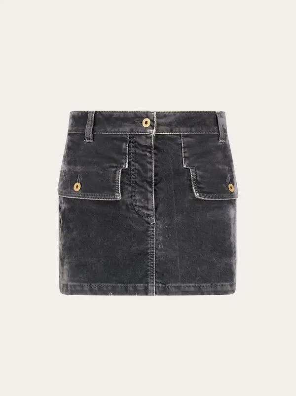 FERRAGAMO Mini Cargo Skirt - Grey