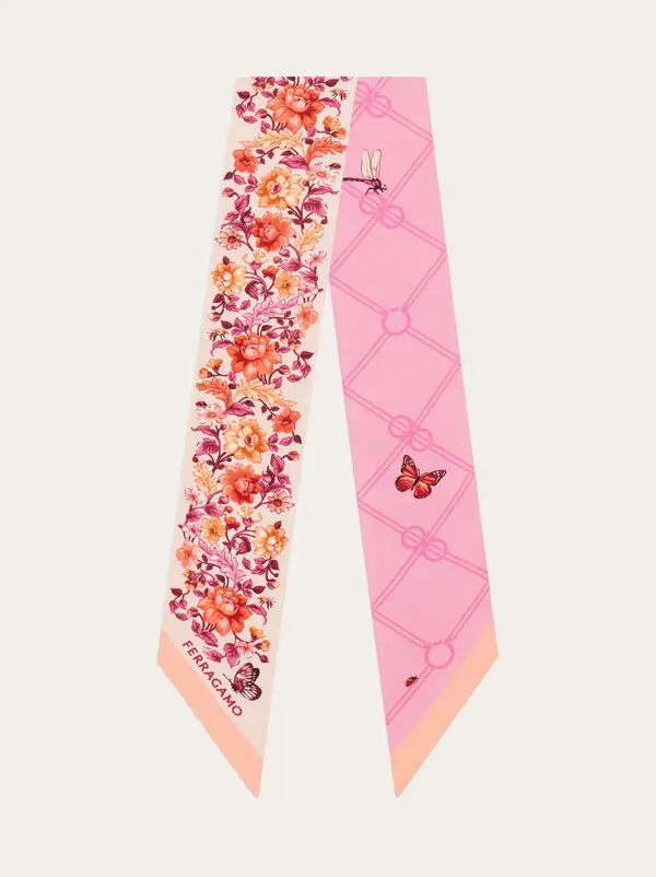 FERRAGAMO Ramages Print Silk Mini Bandeau - Pink