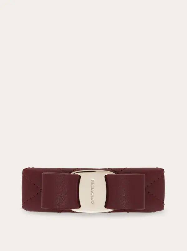 FERRAGAMO Vara Bow Matelassé Hair Clip - Red