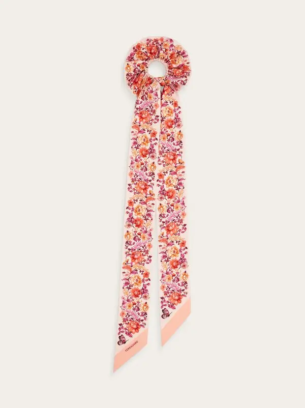 FERRAGAMO Ramages Print Silk Scrunchie With Mini Bandeau - Pink
