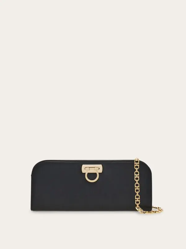 FERRAGAMO Gancini Clutch - Black