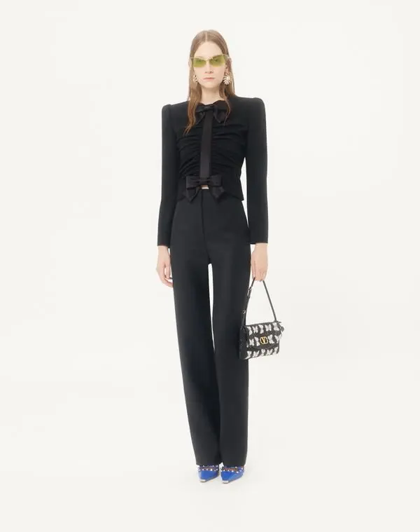 Valentino Garavani Soft Sheen Wool Trousers