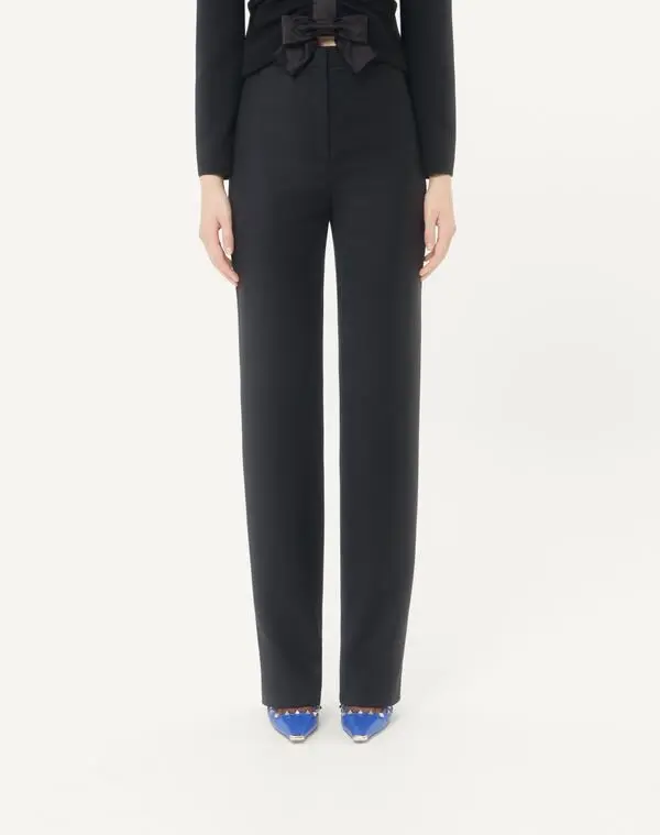 Valentino Garavani Soft Sheen Wool Trousers