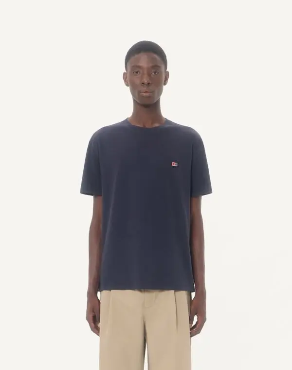 Valentino Garavani Cotton Jersey T-shirt With Vlogo Signature Patch