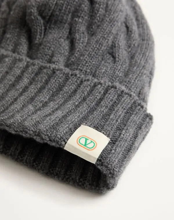Valentino Garavani Wool Beanie - Dark Grey
