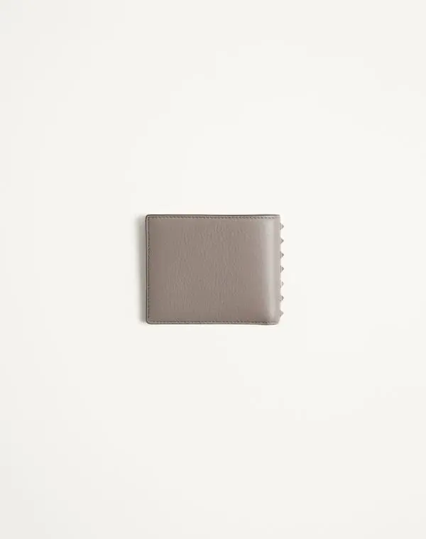 Valentino Garavani Rockstud Wallet In Grainy Calfskin