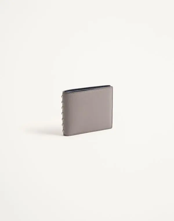 Valentino Garavani Rockstud Wallet In Grainy Calfskin