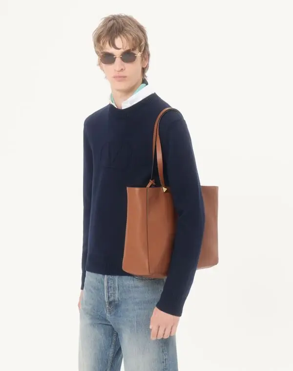 Valentino Garavani Wool Jumper With Tone-on-tone Vlogo Signature Embroidery