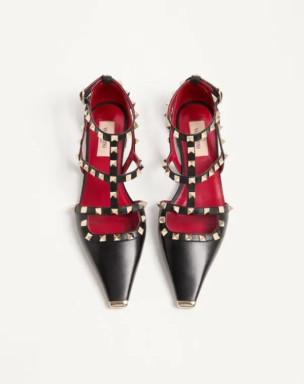 Valentino Garavani Rockstud Kidskin Ballerinas
