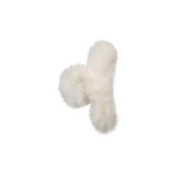 SKIMS Plush Fur Hair Clip | Light Neutral | Accessories