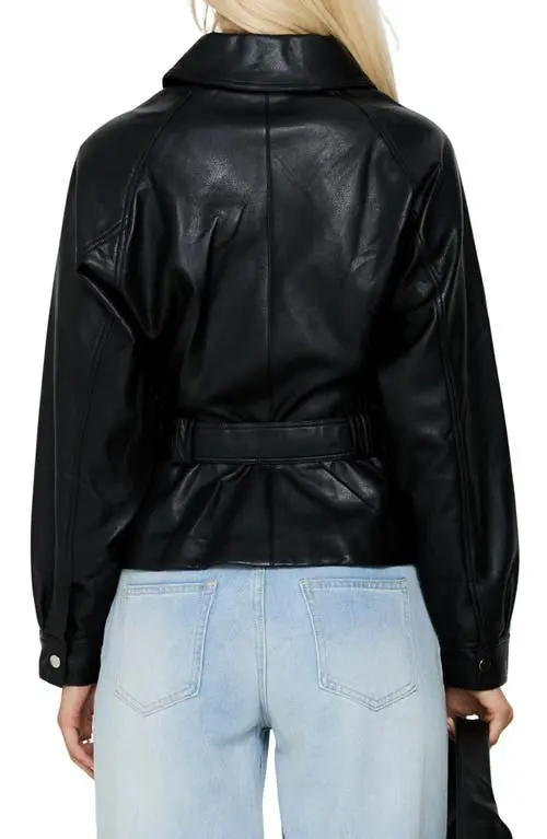 Princess Polly Authenticity Wrap Faux Leather Jacket