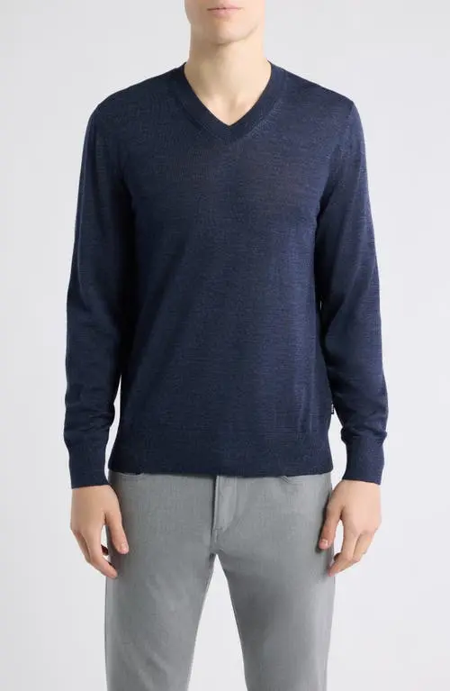 BOSS Virgin Wool V-neck Sweater