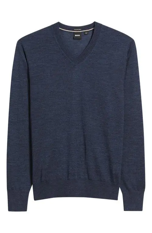 BOSS Virgin Wool V-neck Sweater