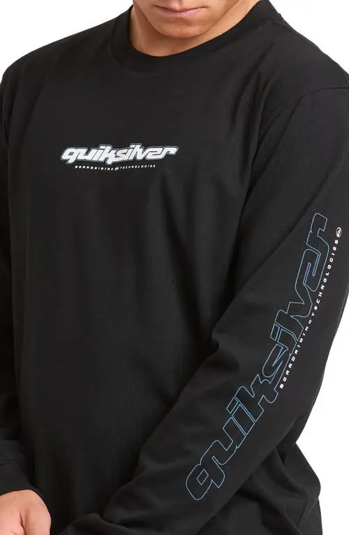 Quiksilver Third Dimension Graphic Long Sleeve T-shirt - Black