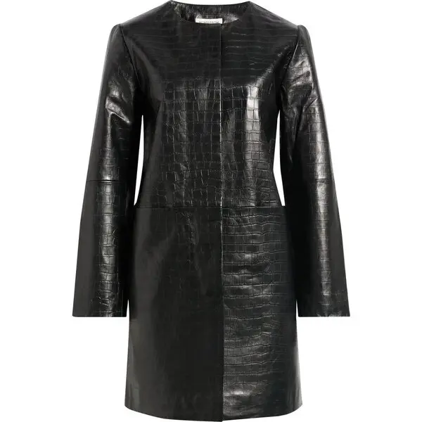 Nordstrom Croc Embossed Leather Jacket