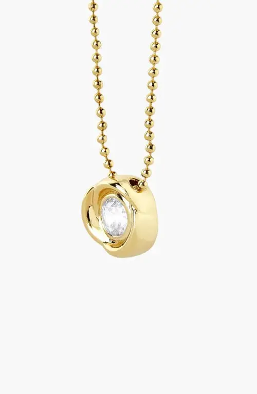 YOJ Carli Flower White Necklace In & Crystal