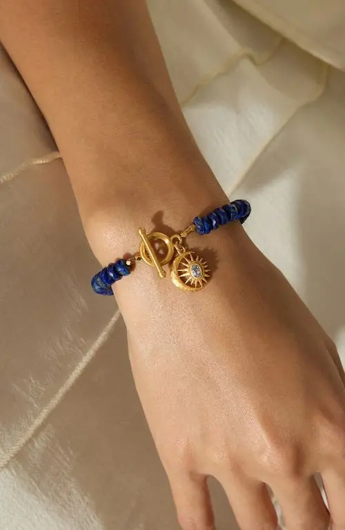 SATYA JEWELRY Trust Your Light Lapis Celestial Toggle Bracelet