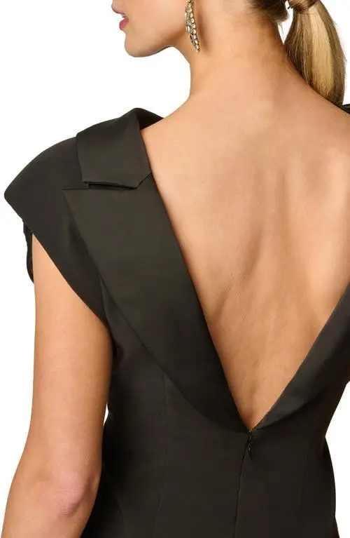 Adrianna Papell Crepe And Satin Cocktail Minidress
