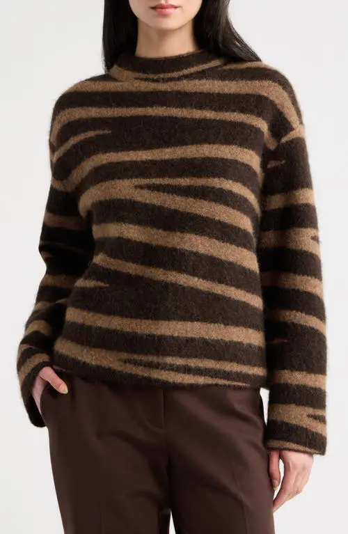 Rag & Bone Zebra Mock Neck Sweater - Camel